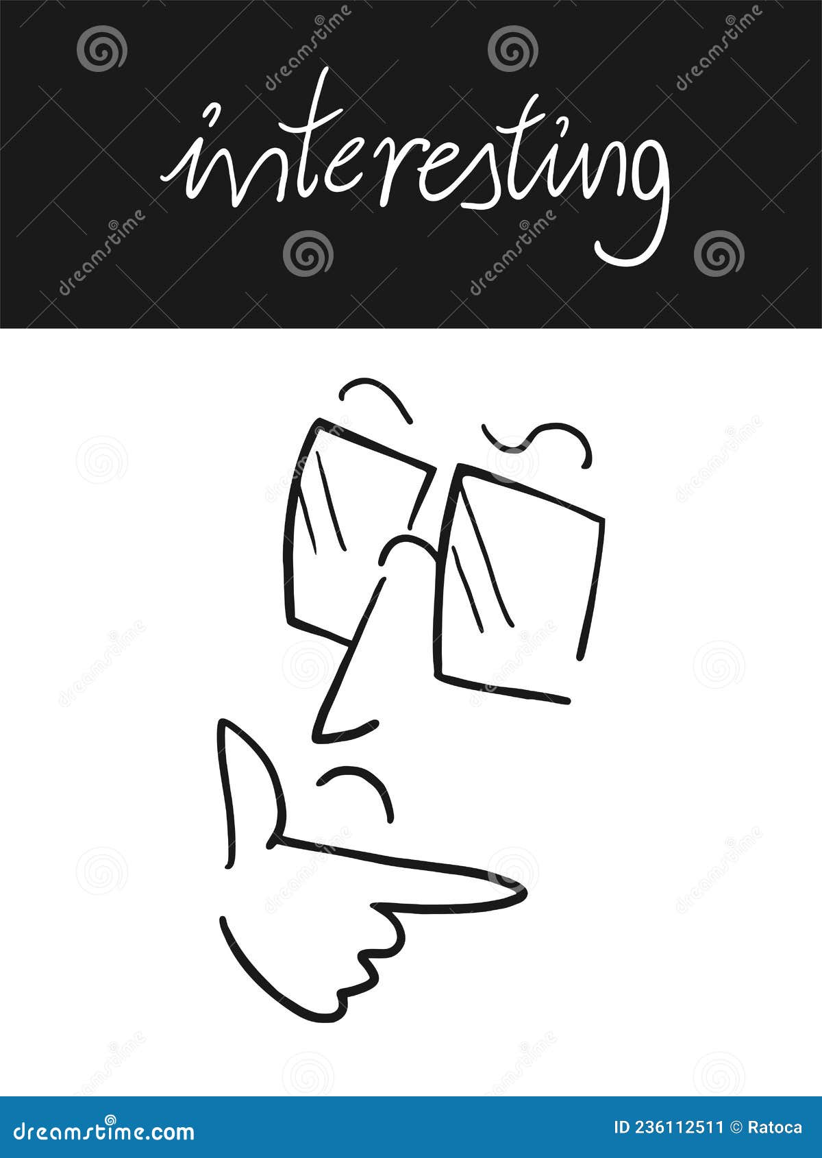 Design of Thinking Face Draw Stock Vector - Illustration of hand ...