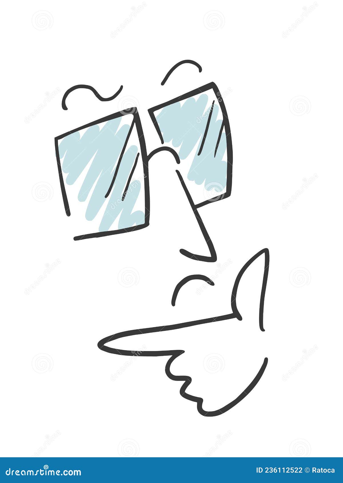 Design of Thinking Face Draw Stock Vector - Illustration of adult ...