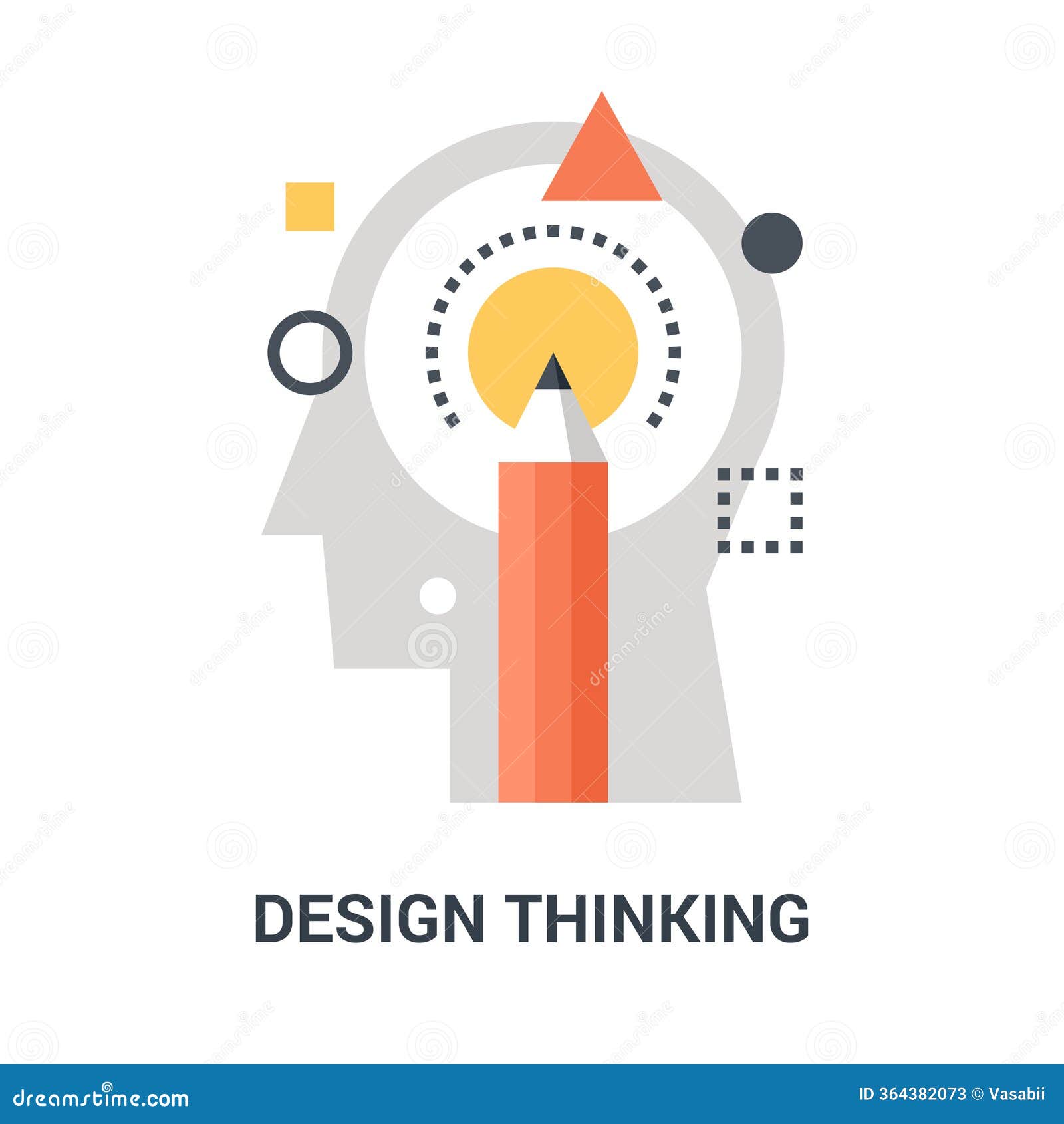 Design Thinking Outline Diagram Vector Illustration Educational ...