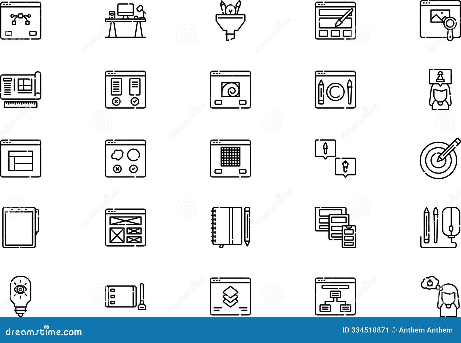 Design Thinking Icons Collection is a Vector Illustration with Editable ...