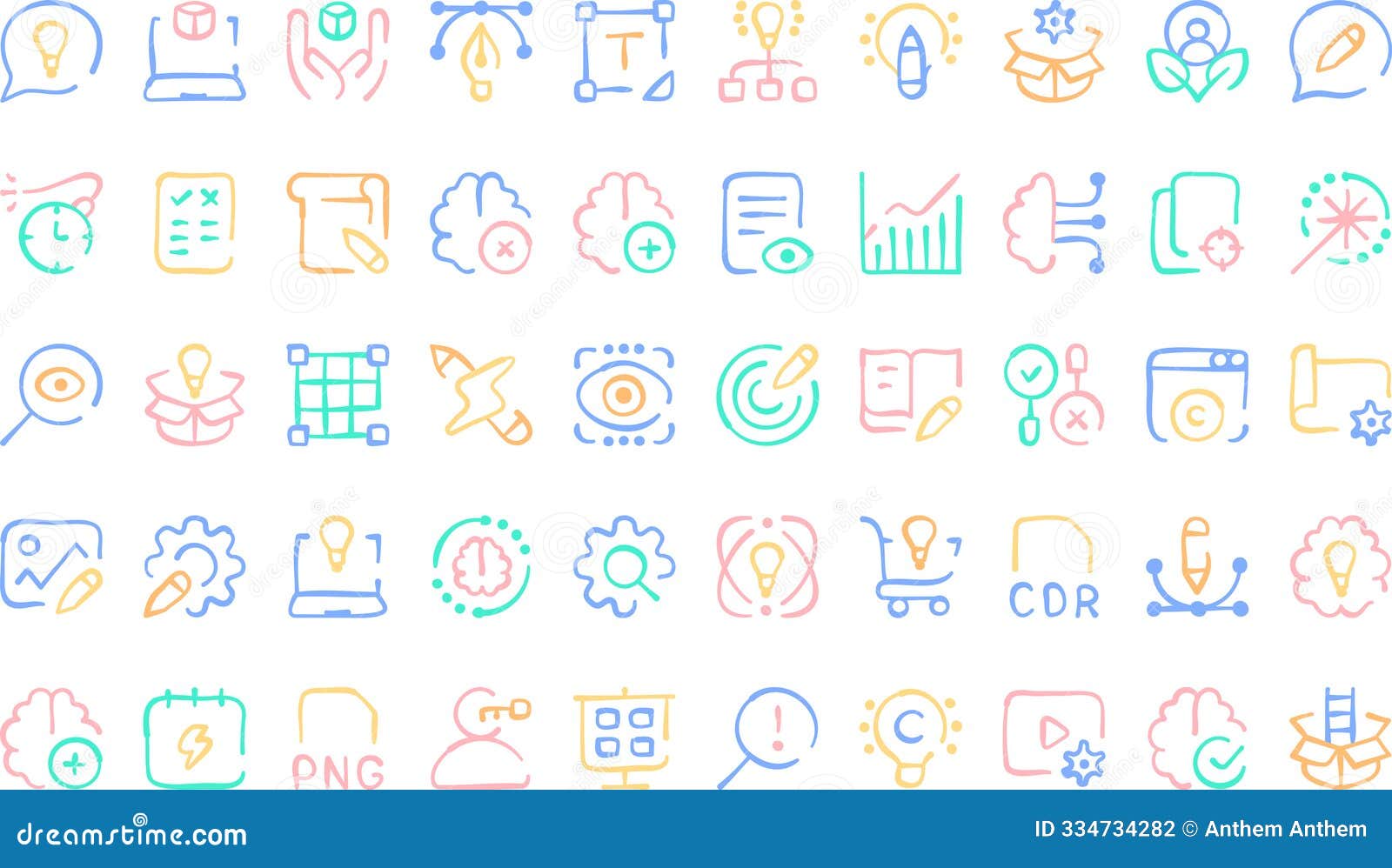 Design Thinking Icons High-Quality Vector Icons Collection with ...