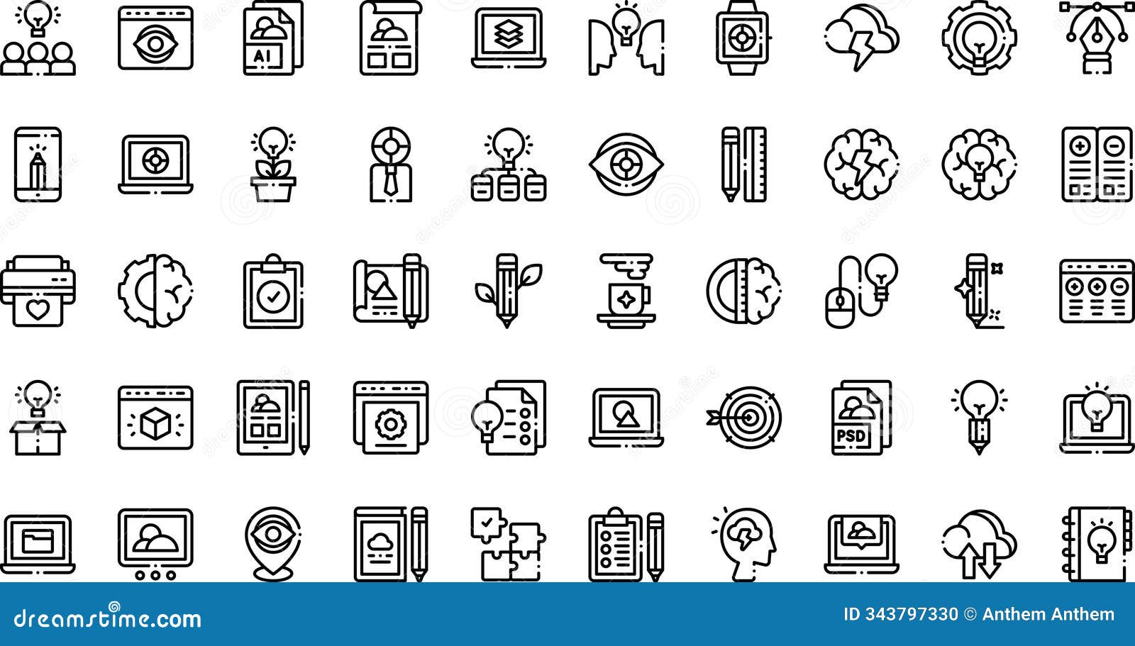 Design Thinking Icons . High-Quality Vector Icons Collection with ...