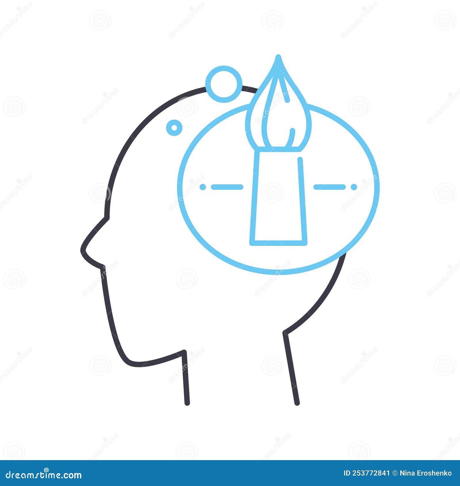 Design Thinking Line Icon, Outline Symbol, Vector Illustration, Concept ...