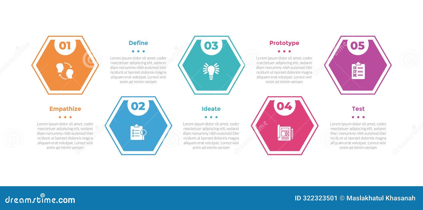 Six Step Creative Chart. Table, Process Graph, Slide Template. Creative ...