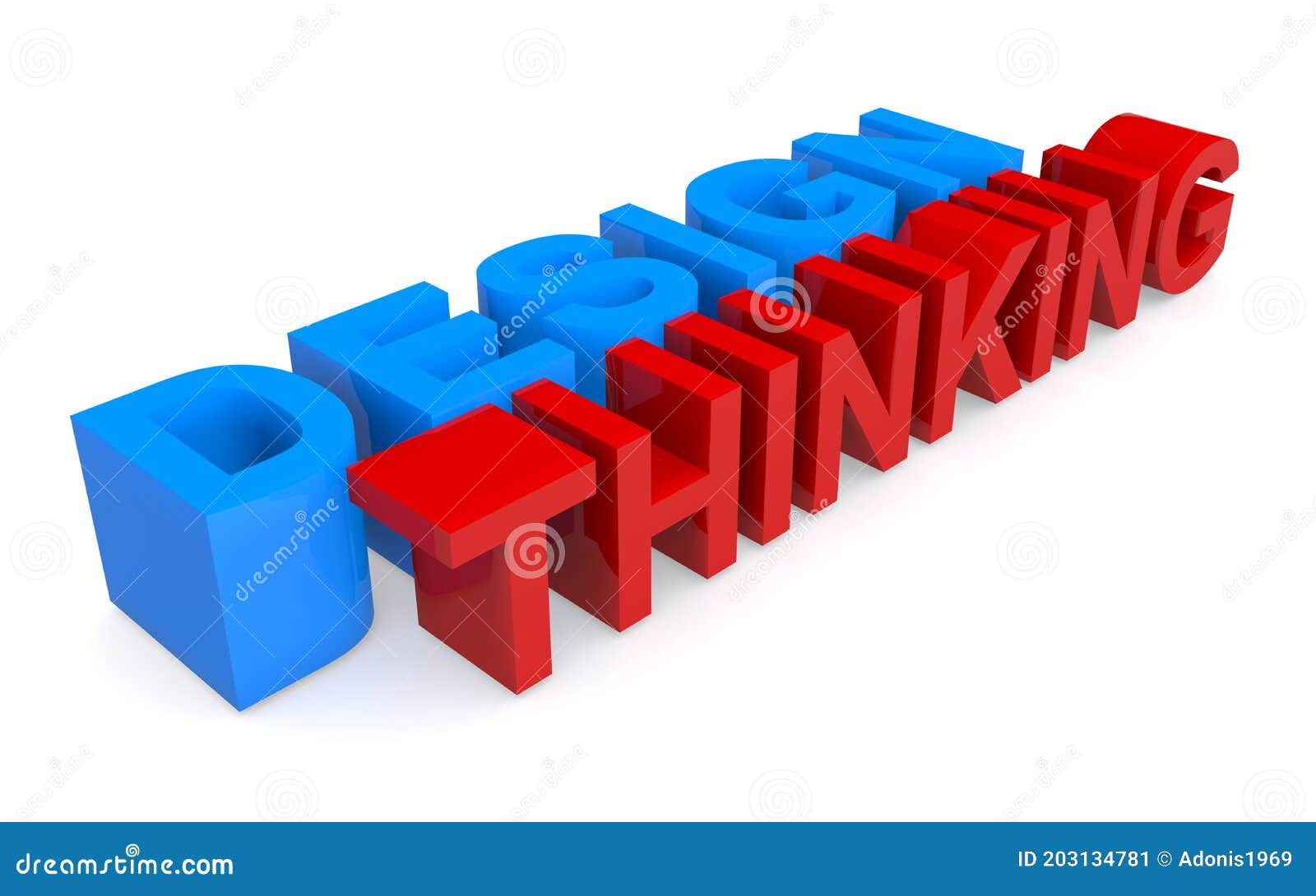 Design thinking on white stock illustration. Illustration of develop ...