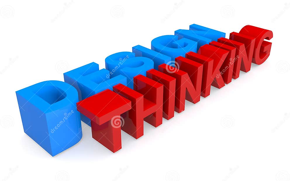 Design thinking on white stock illustration. Illustration of develop ...