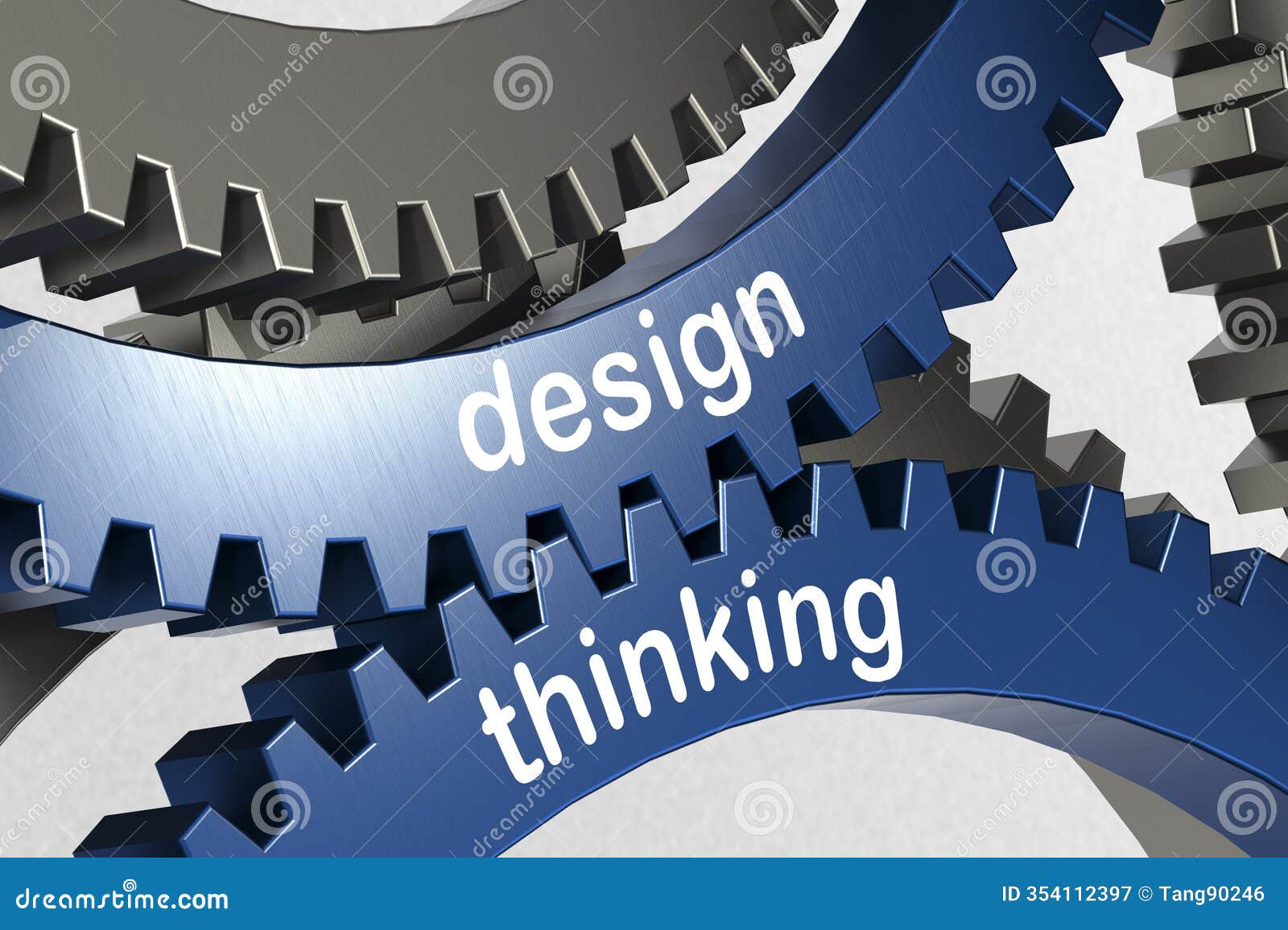 Design Thinking Word on the Metal Gear Stock Illustration ...