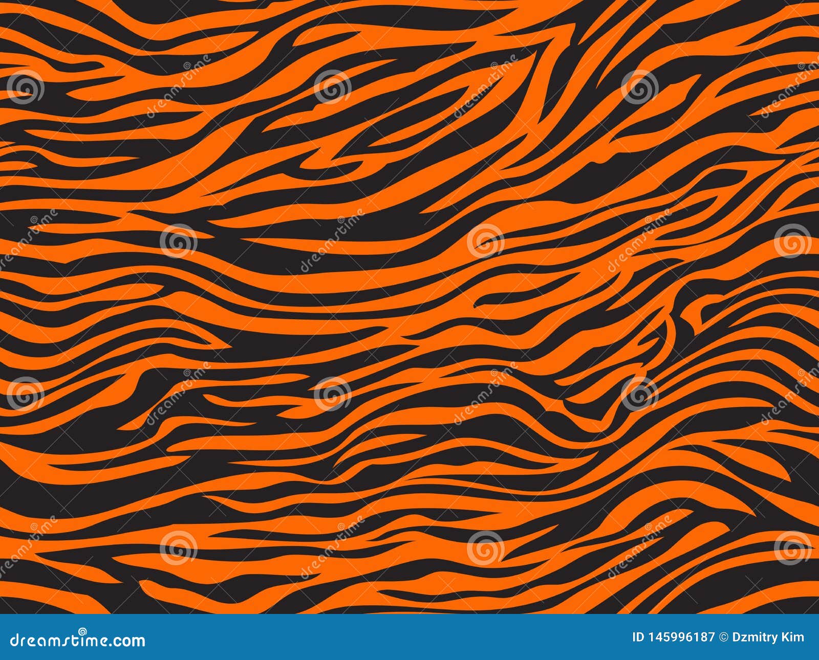 Design of the Tiger Skin Exture Pattern Seamless Repeating Orange Black ...