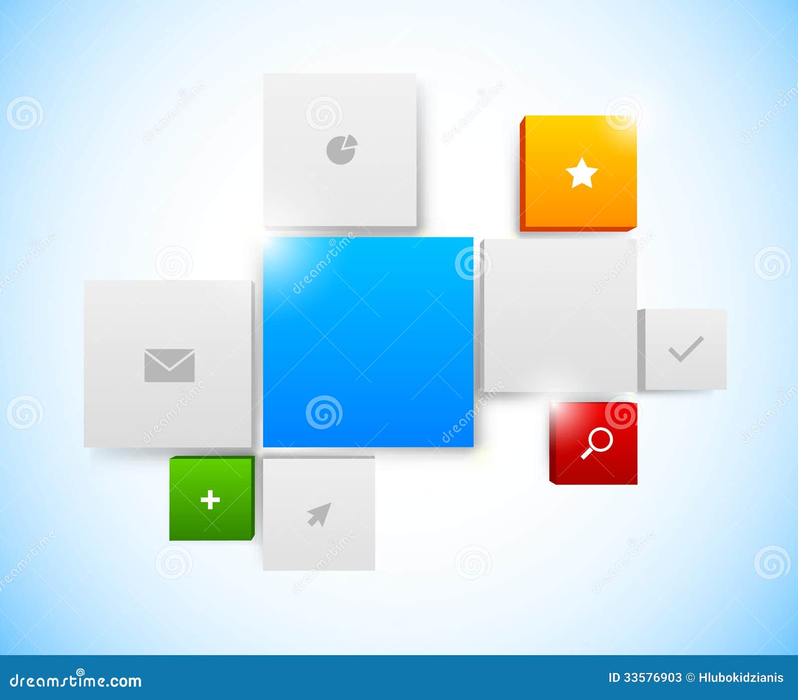 Design of tiled interface stock vector. Illustration of professional ...