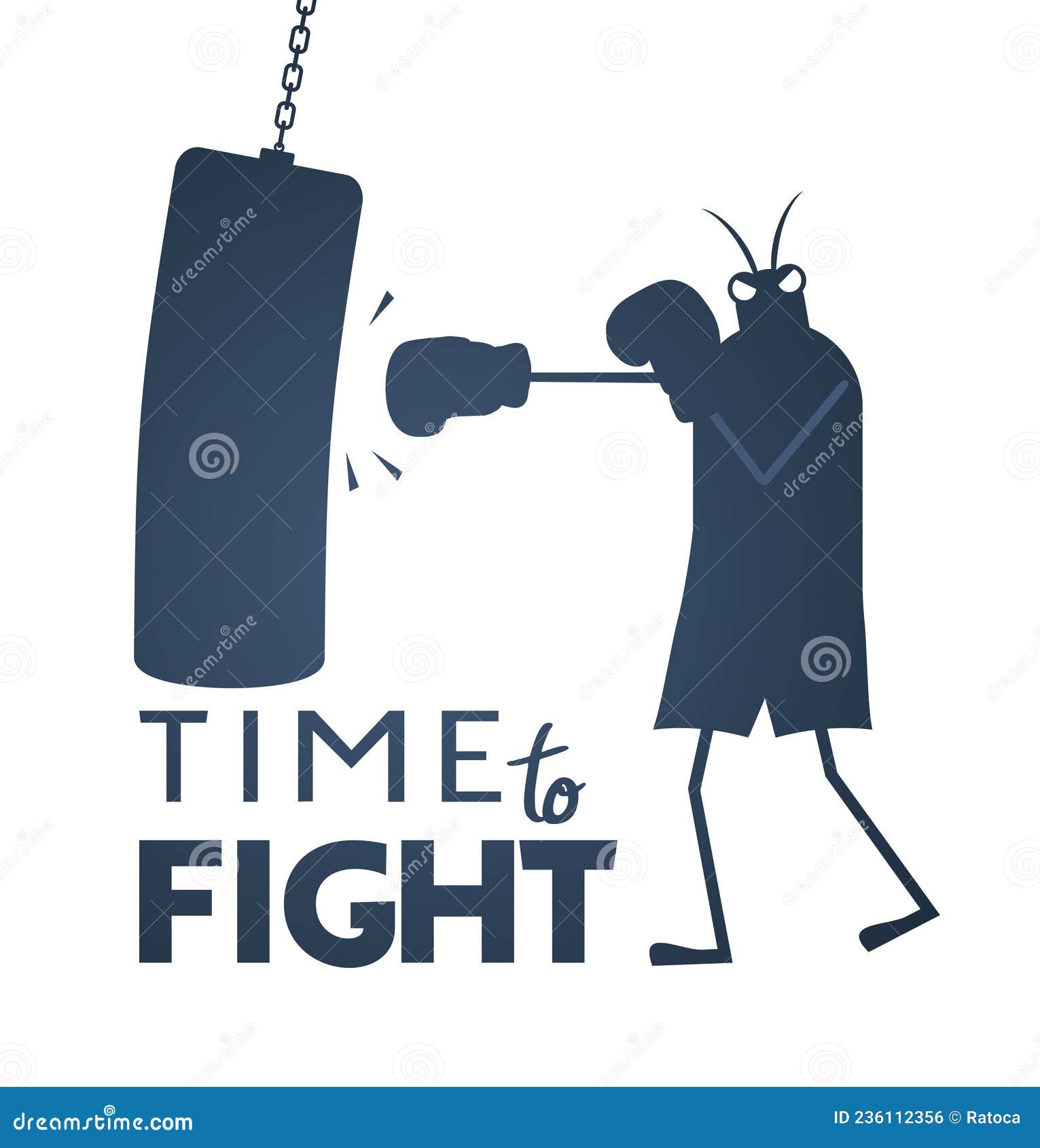 Design of Time To Fight Message Stock Vector - Illustration of training ... Design of Time To Fight Message Stock Vector - Illustration of training ...