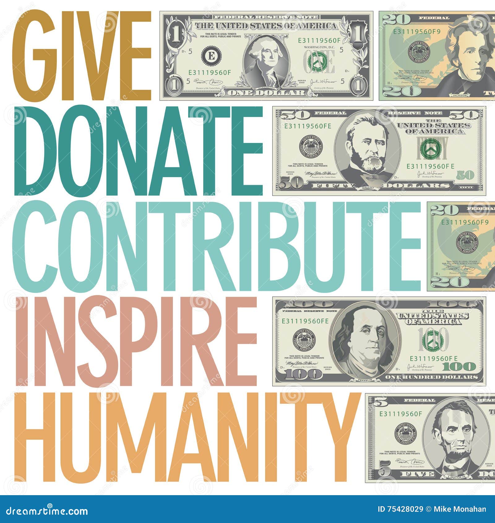 A Design To Inspire Charitable Giving Stock Vector - Illustration of ...