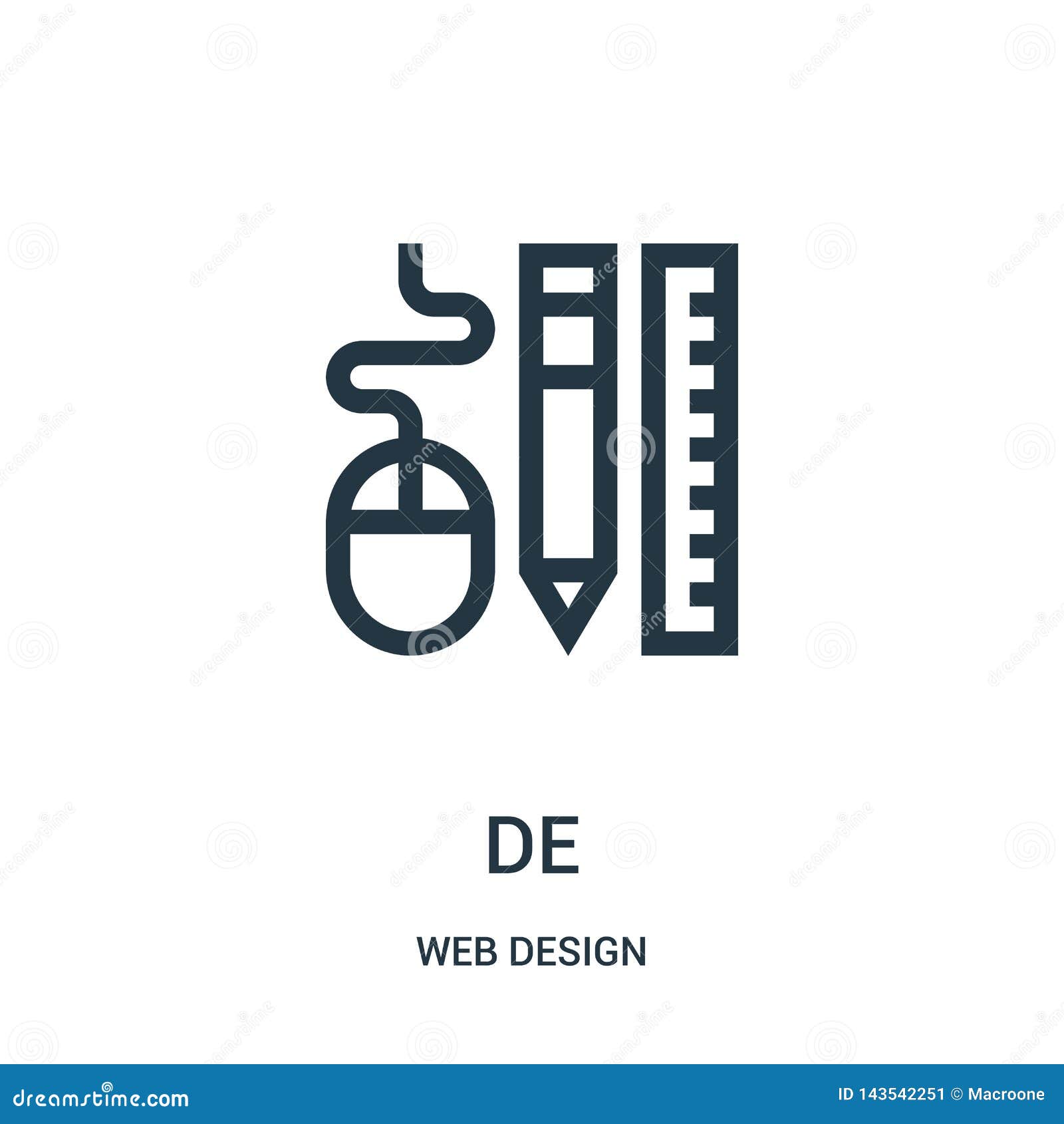 Design Tools Icon Vector from Web Design Collection. Thin Line Design ...