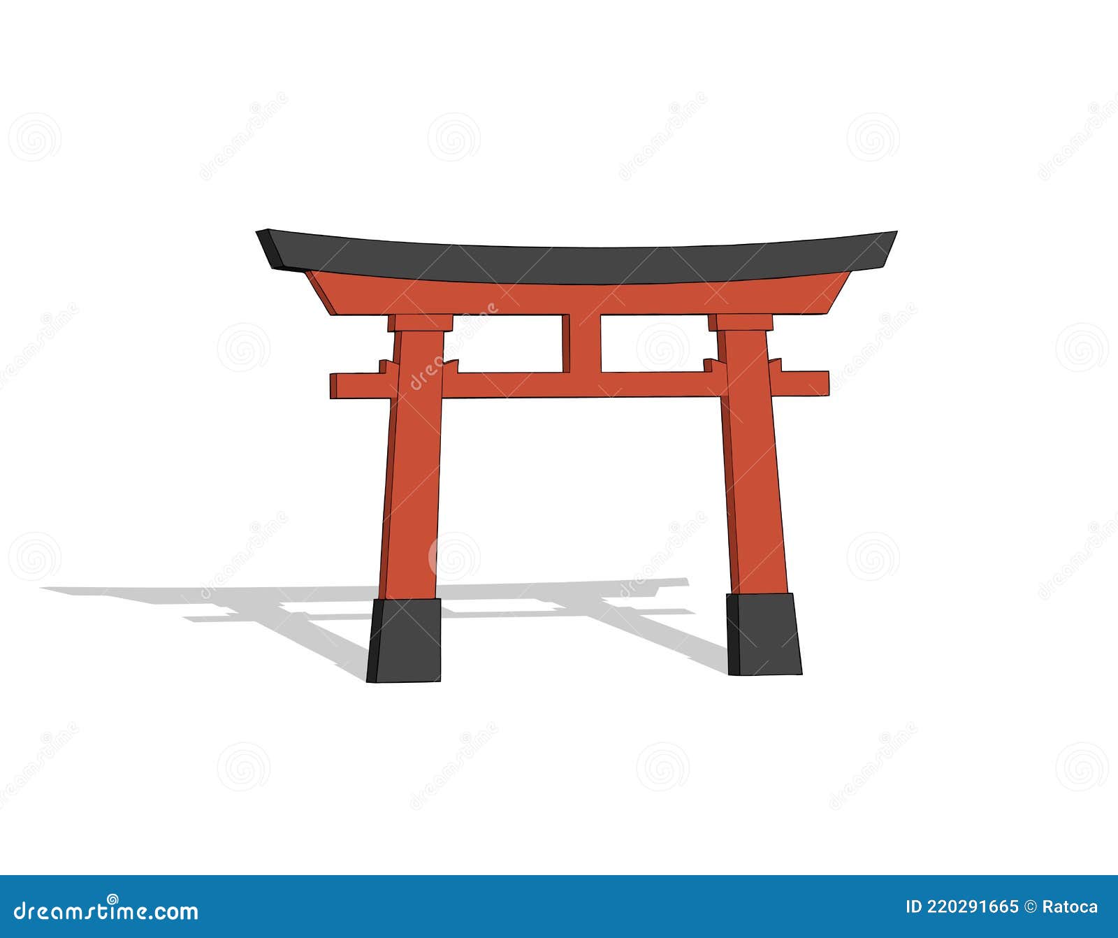 Design of Torii Gate Illustration Stock Vector - Illustration of ...