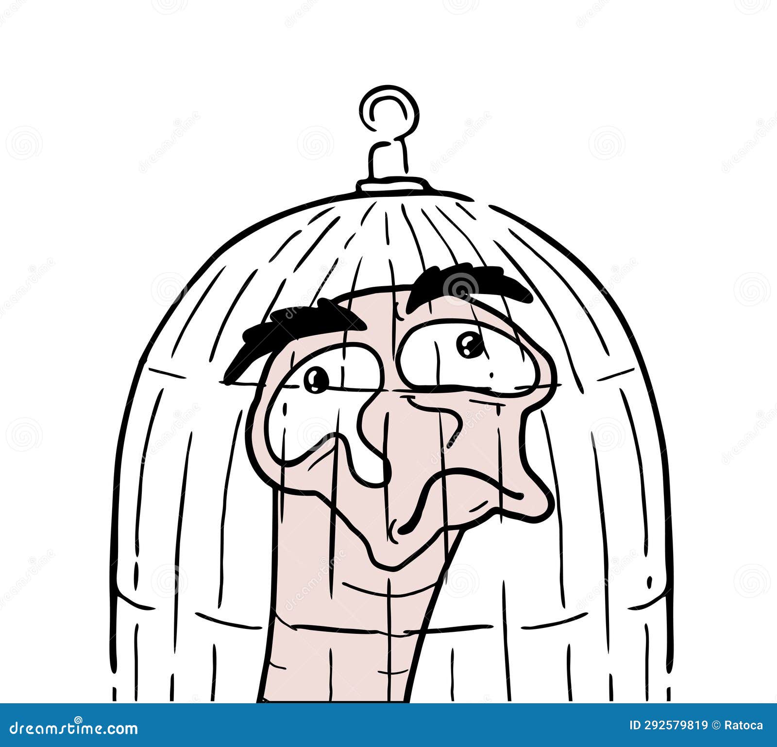 Design of Trapped in Cage Illustration Stock Vector - Illustration of ...