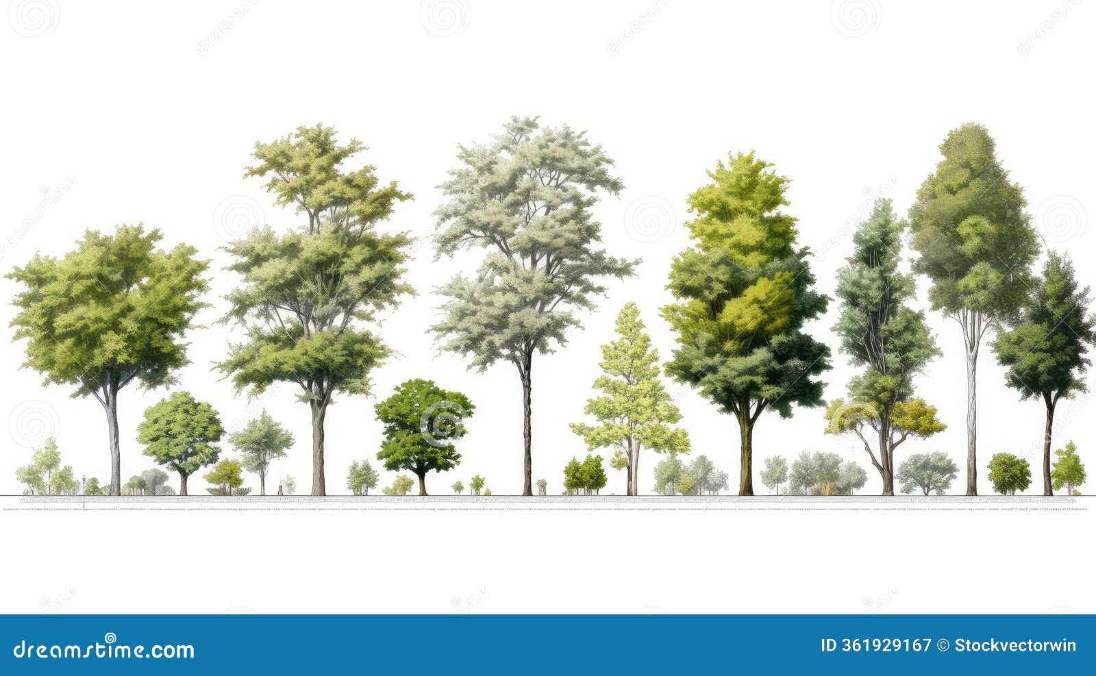 Arboriculture Tree Plan Drawings Stock Illustration | CartoonDealer.com ...