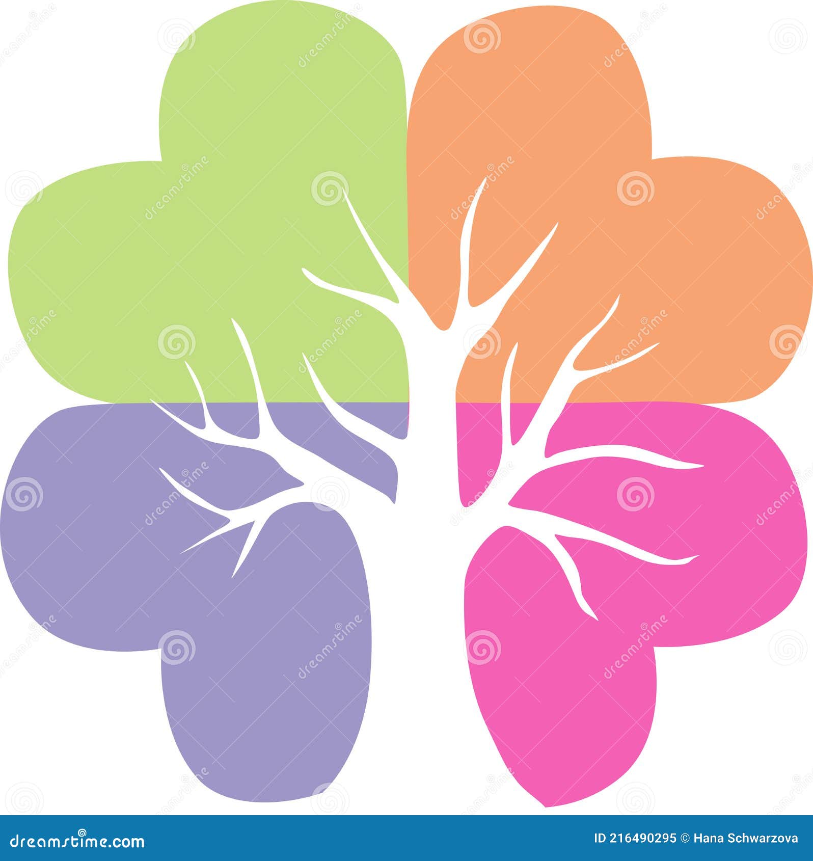 Design Tree Vector Illustration Isolated on White Stock Vector ...