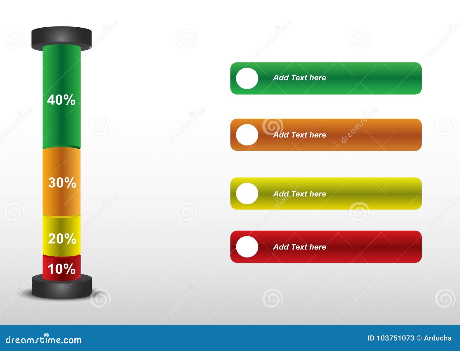 Infograph Tube Chart Design Stock Vector - Illustration of work ...
