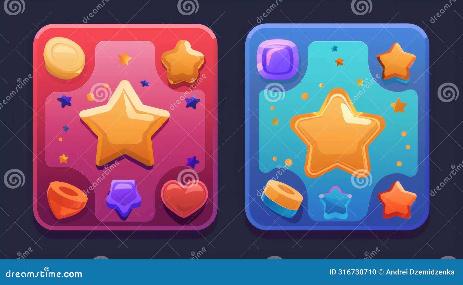 A Design for the UI Icon of a Game Winner for the Victory and Defeat ...