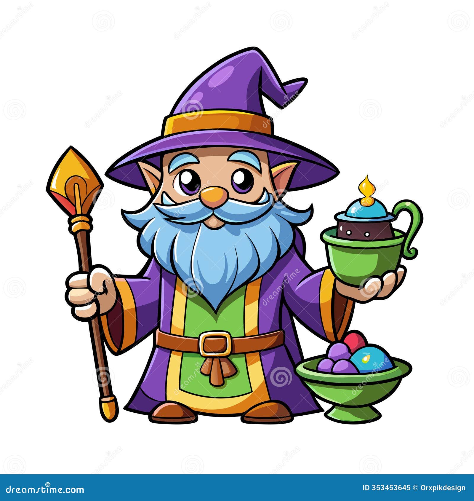 Design Unique Whimsical Potion Brewer Stock Vector - Illustration of ...