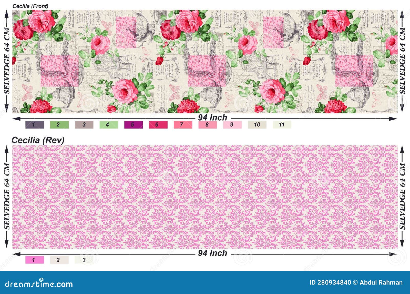 Textile Print Design Bedsheet Collection Stock Illustration ...