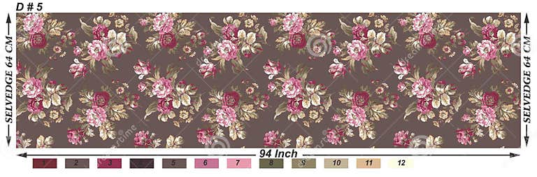 Textile Print Design Bedsheet Collection Stock Illustration ...