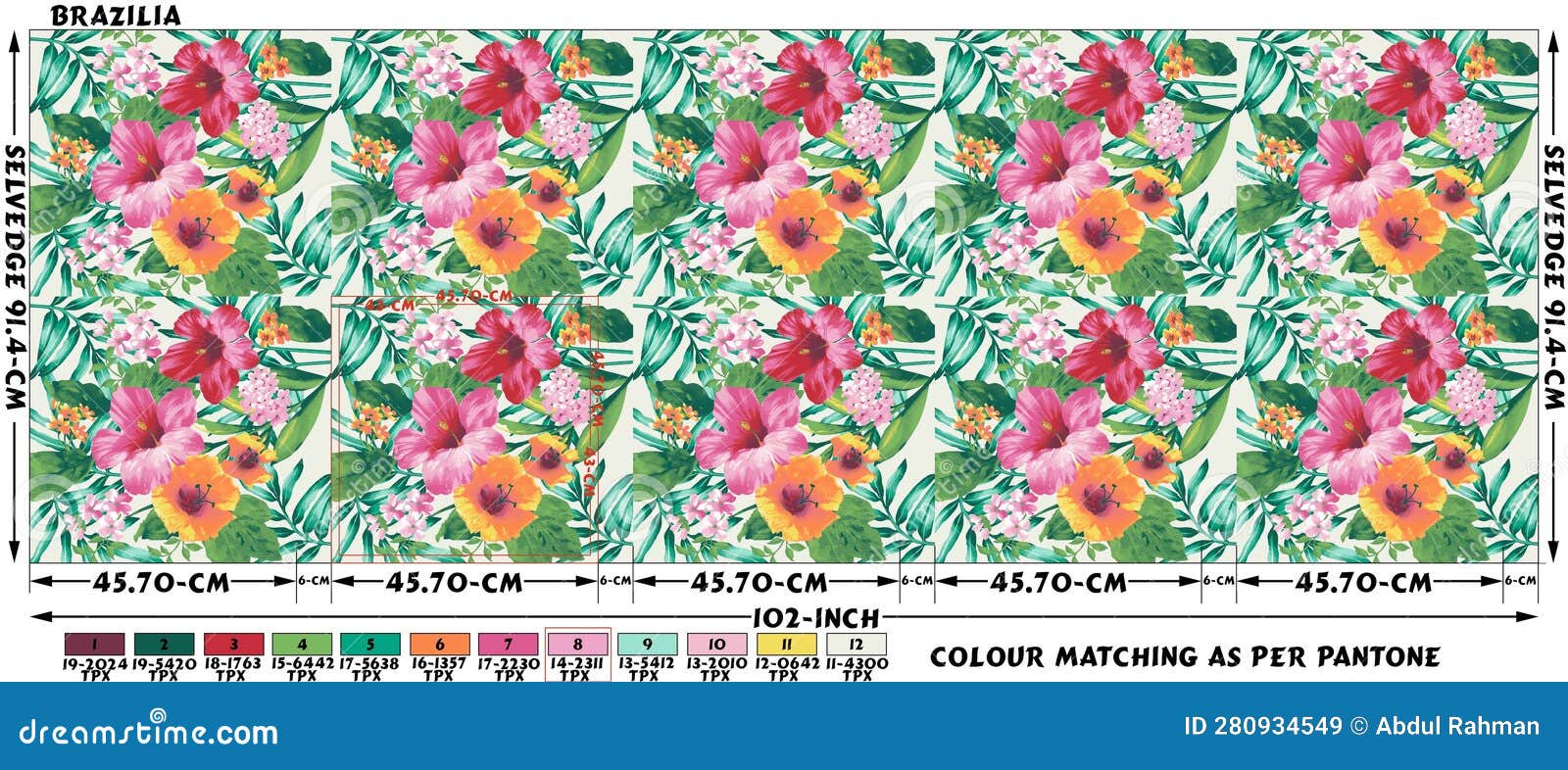 Textile Print Design Bedsheet Collection Stock Illustration ...