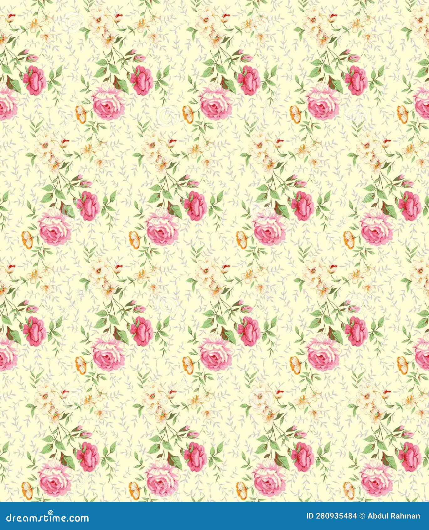 Textile Print Design Bedsheet Collection Stock Illustration ...