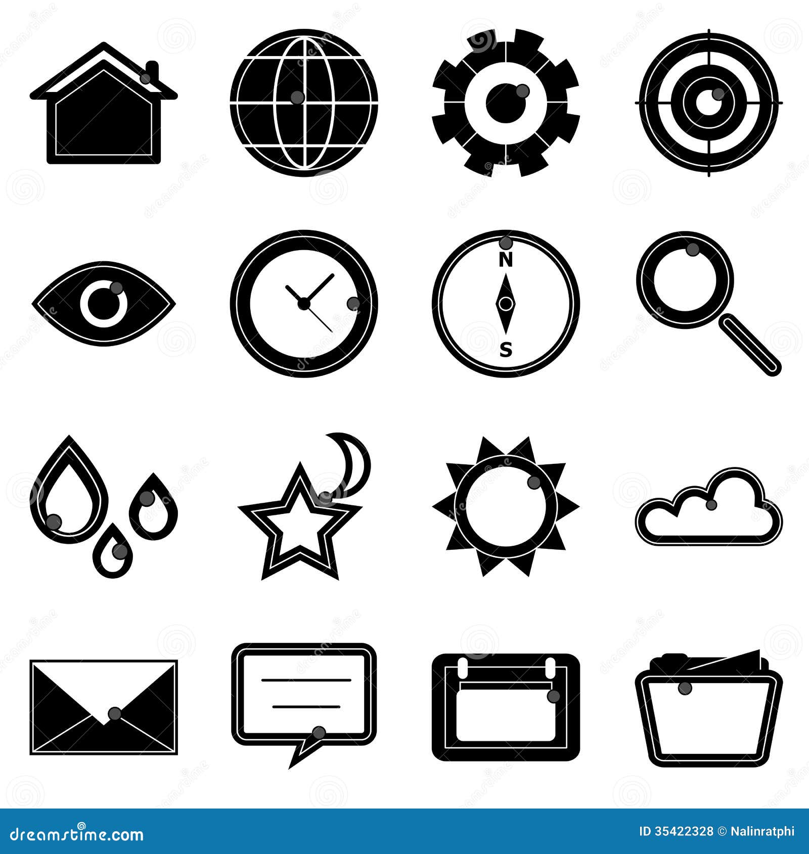 Design Useful Web Icons on White Background Stock Vector - Illustration ...