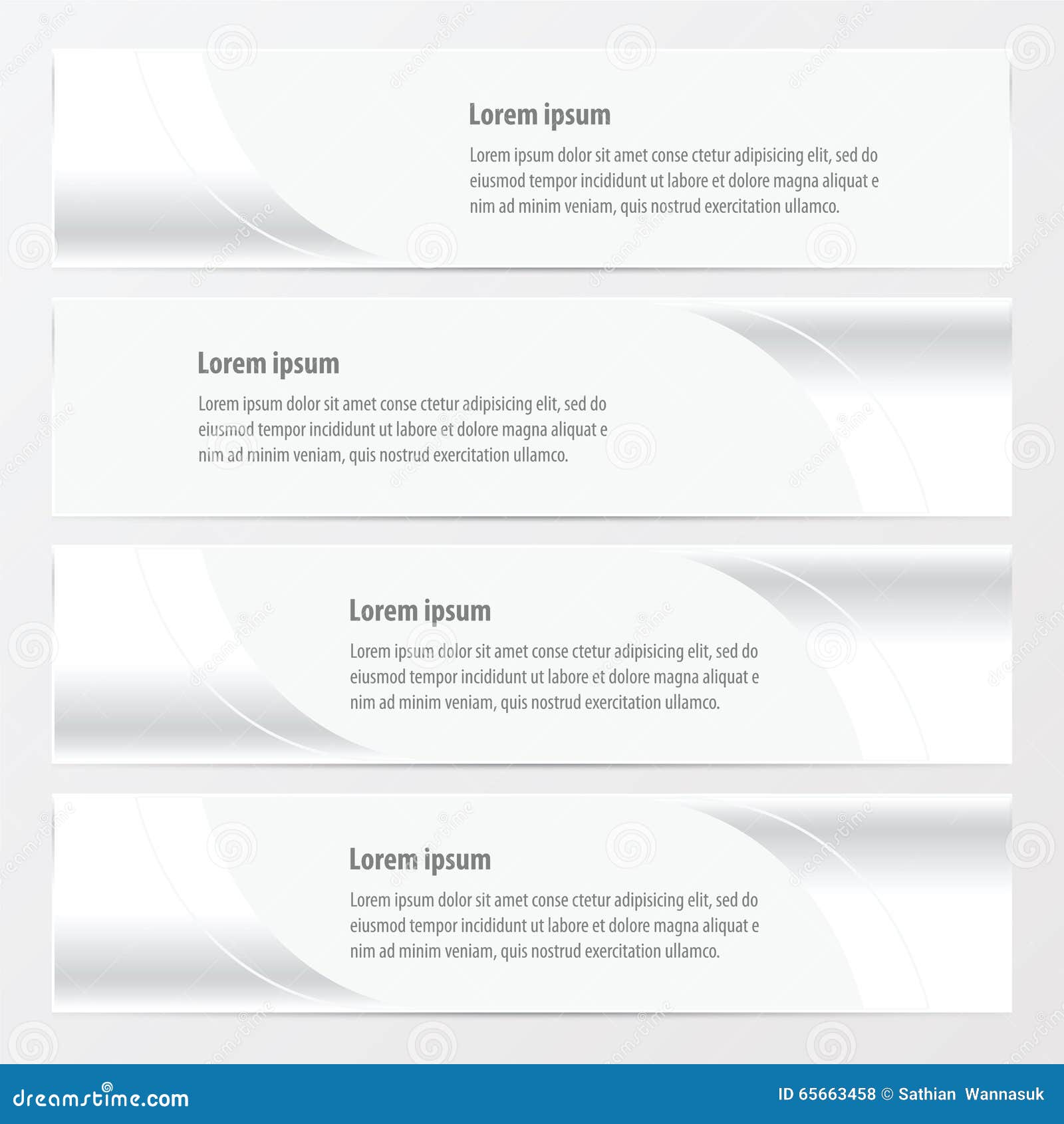 Design Vector Banner White Color Stock Vector - Illustration of options ...