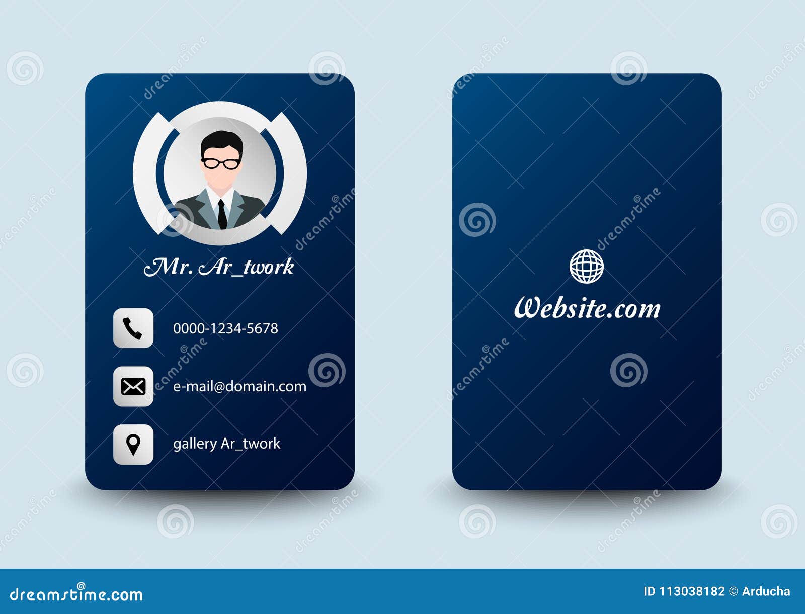 Potrait business card stock vector. Illustration of identity - 113038182