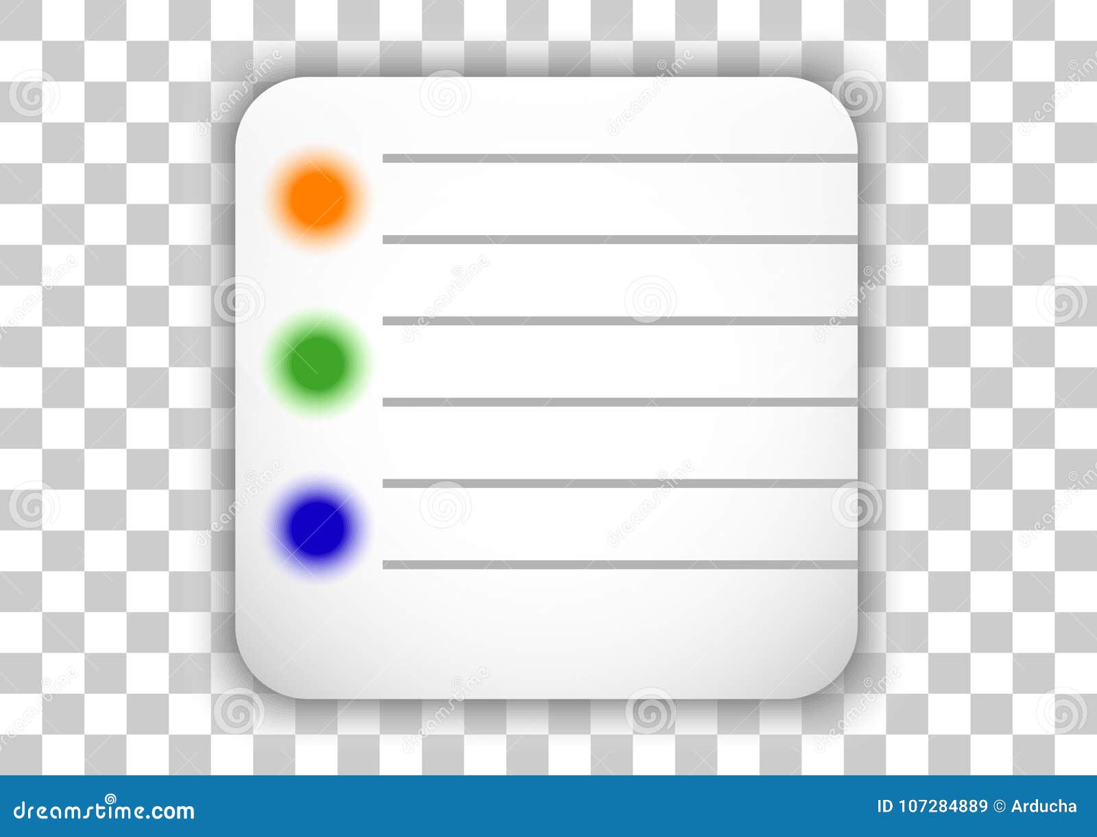 Note Icon Design with Tile Button Background Stock Vector ...