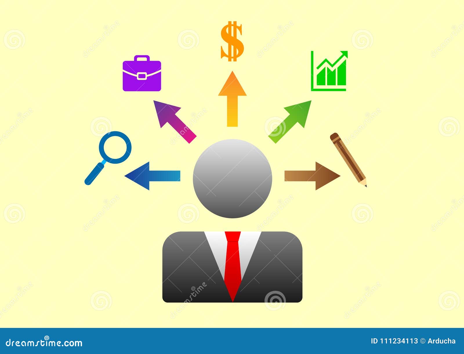Business Mindset Illustration Stock Vector - Illustration of creative ...