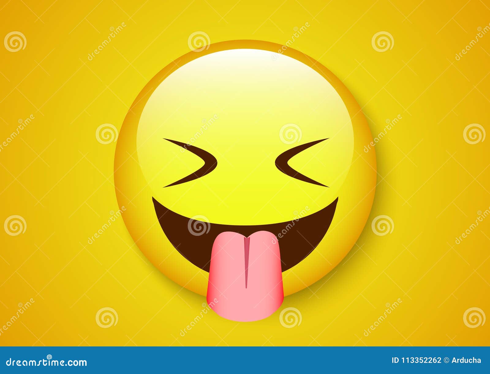 Mocking Face Emoticon Close Eyes Stock Vector - Illustration of happy ...