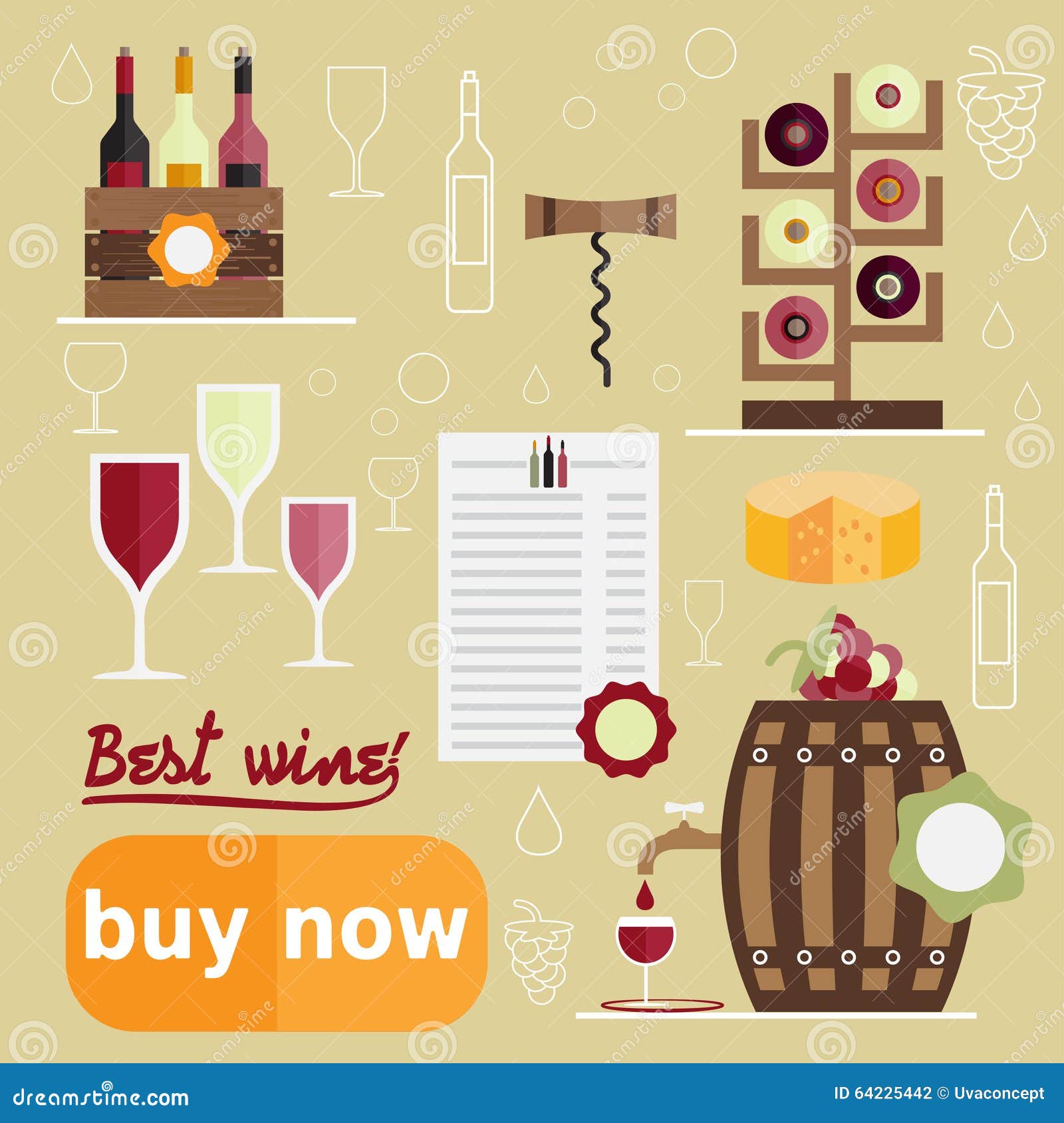 Design Vector Illustration of Wine Theme Stock Vector - Illustration of field, farm: 64225442