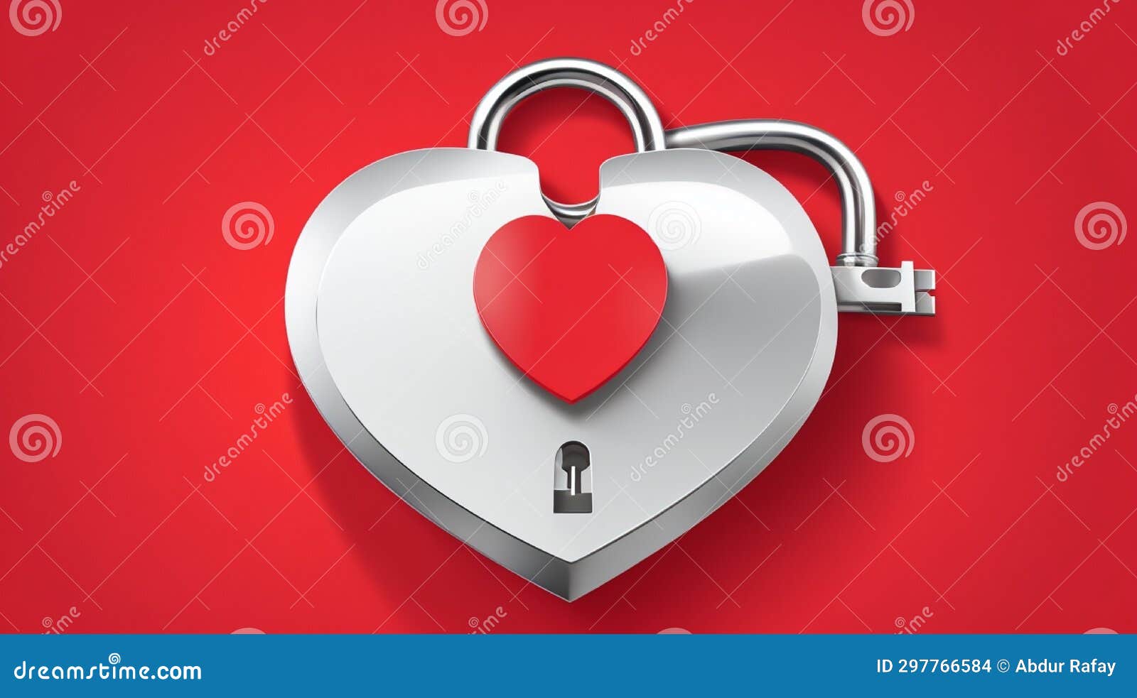 Design a Vector Image of a White and Red Key Unlocking a Heart-shaped ...