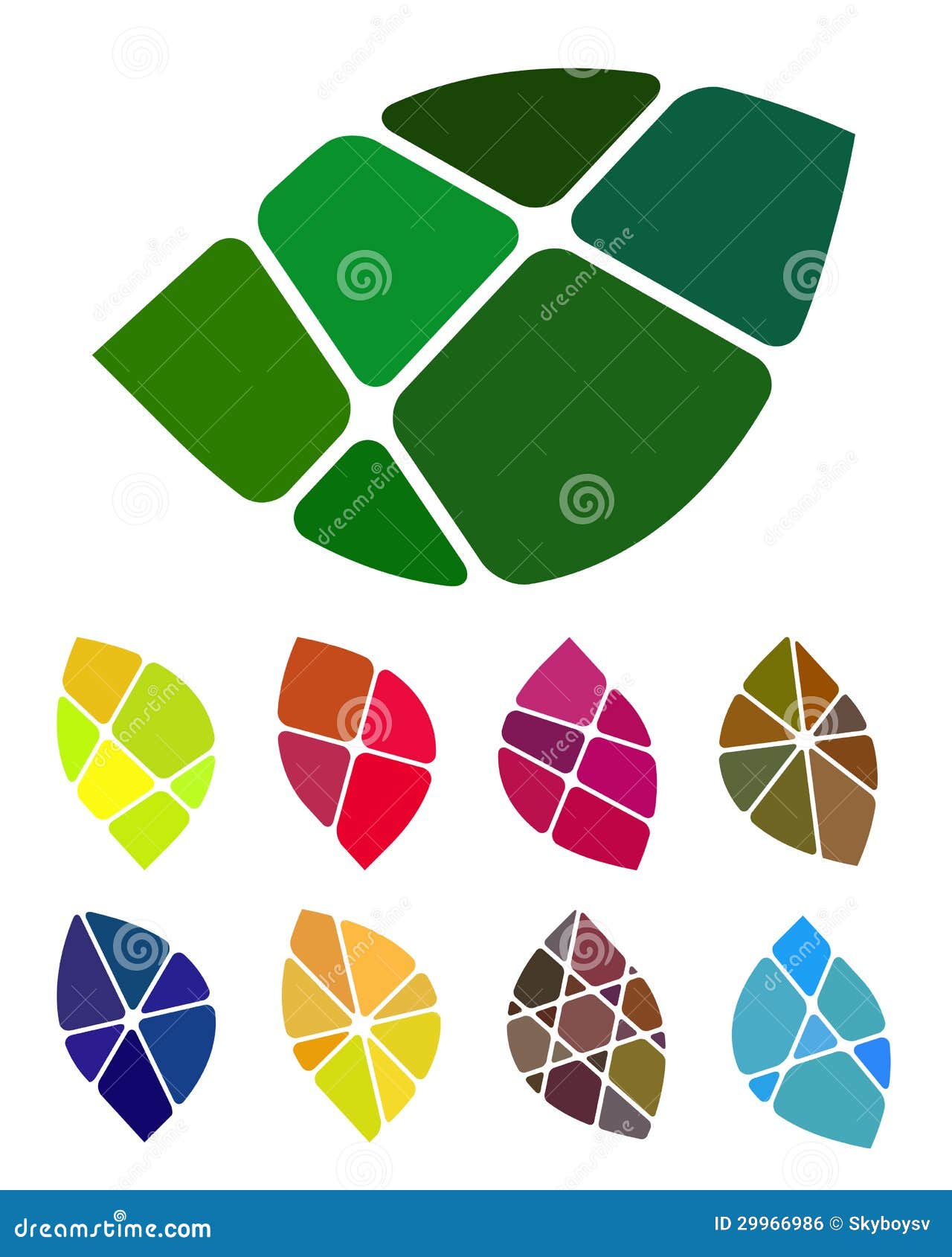Design Vector Leaf Logo Element Stock Vector - Illustration of ...