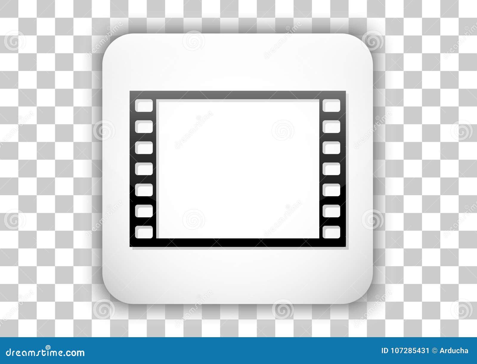 Movie Icon Button Custom Design Stock Vector - Illustration of vector ...