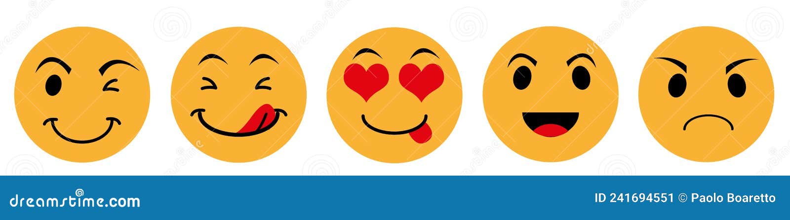 Design Vector New Modern Emoticons Set Stock Illustration ...