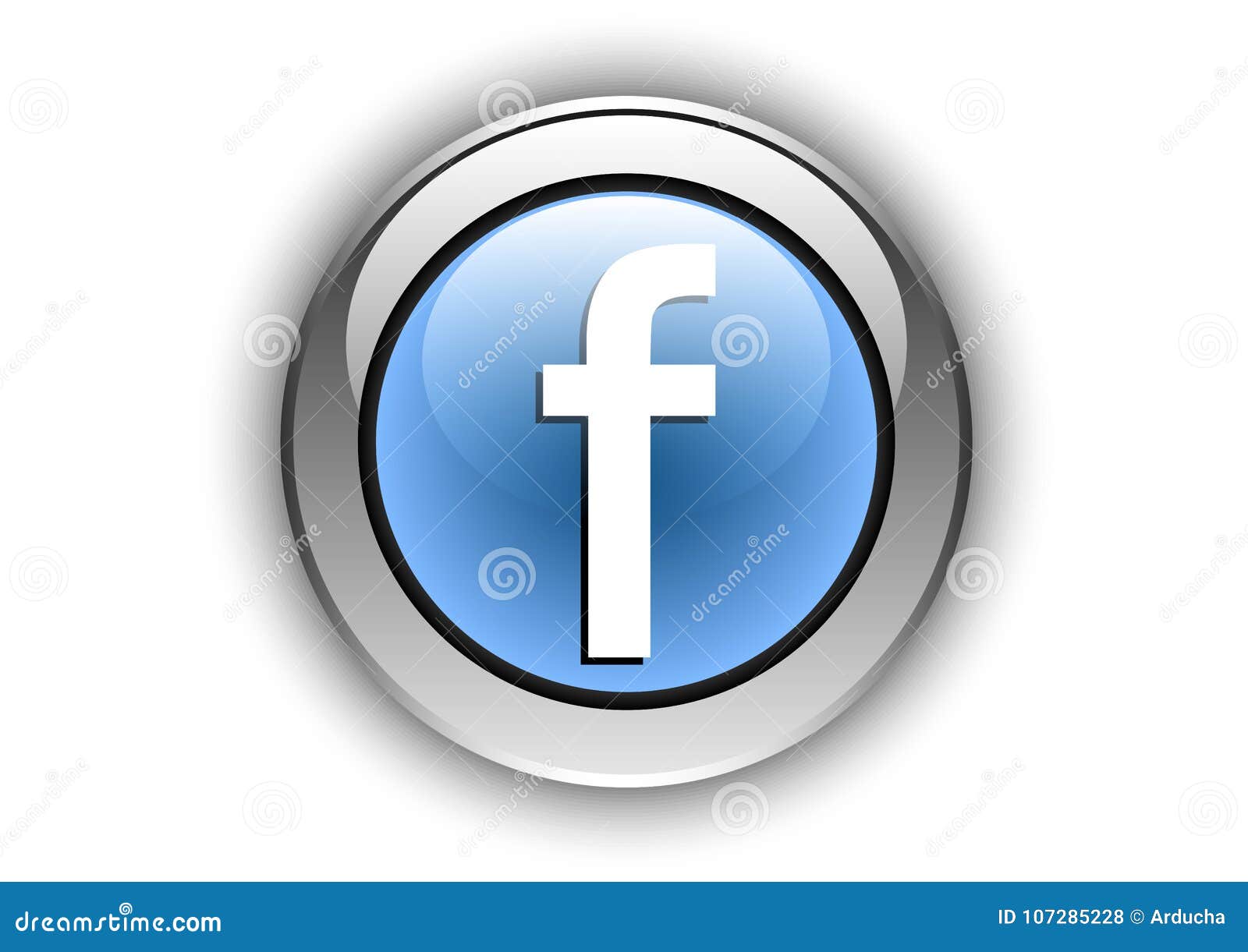 Facebook Icon Button Custom Design Editorial Stock Photo - Illustration ...