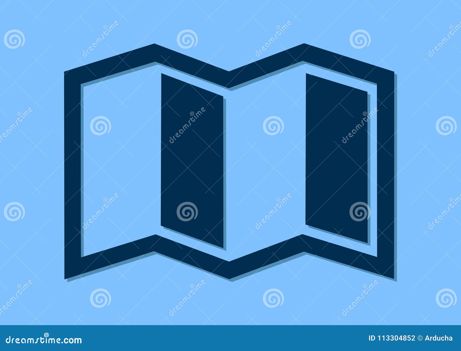 Paper flip icon stock vector. Illustration of flap, symbol - 113304852