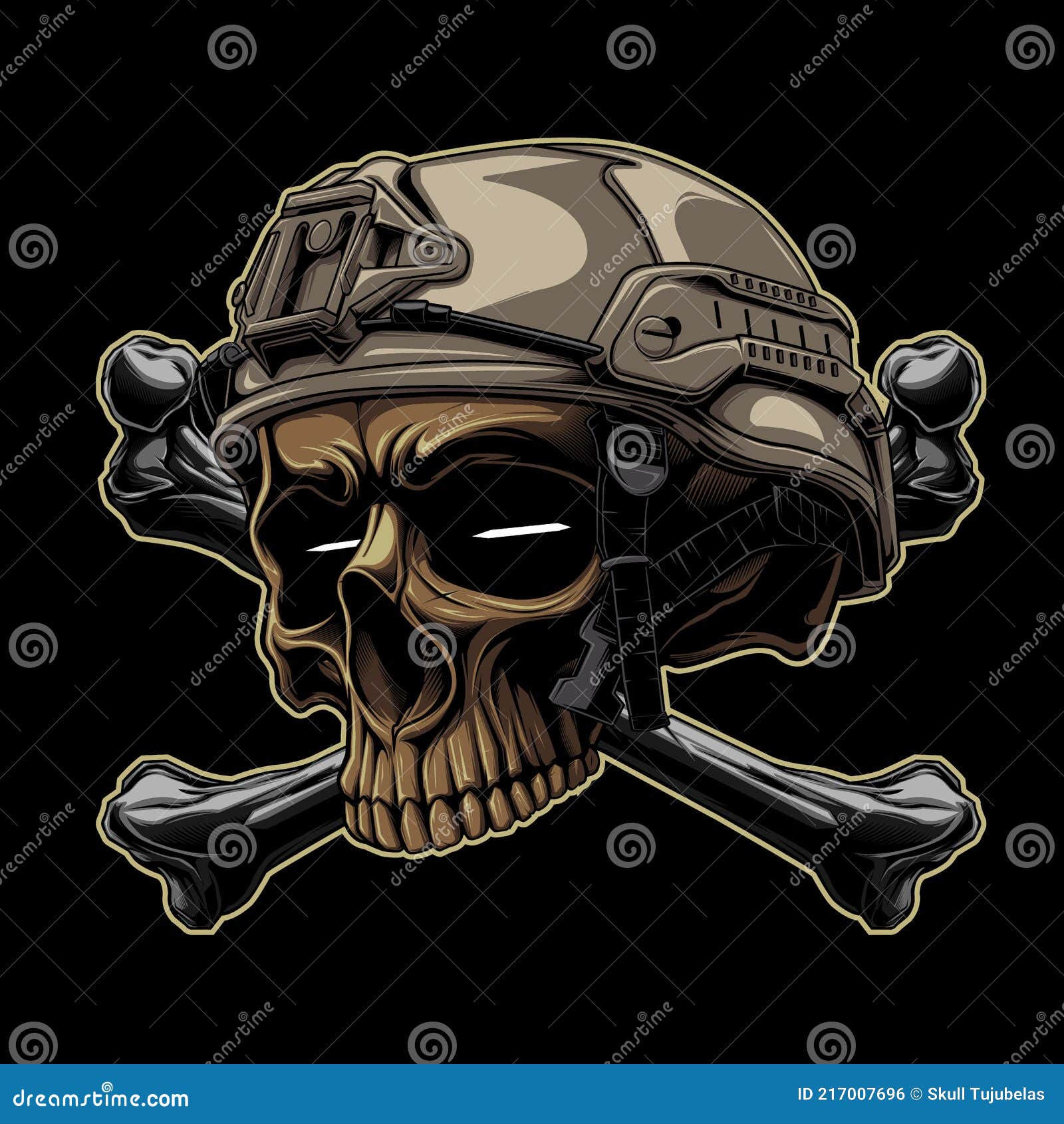 Design Vector Tactical Skull Stock Vector - Illustration of design ...