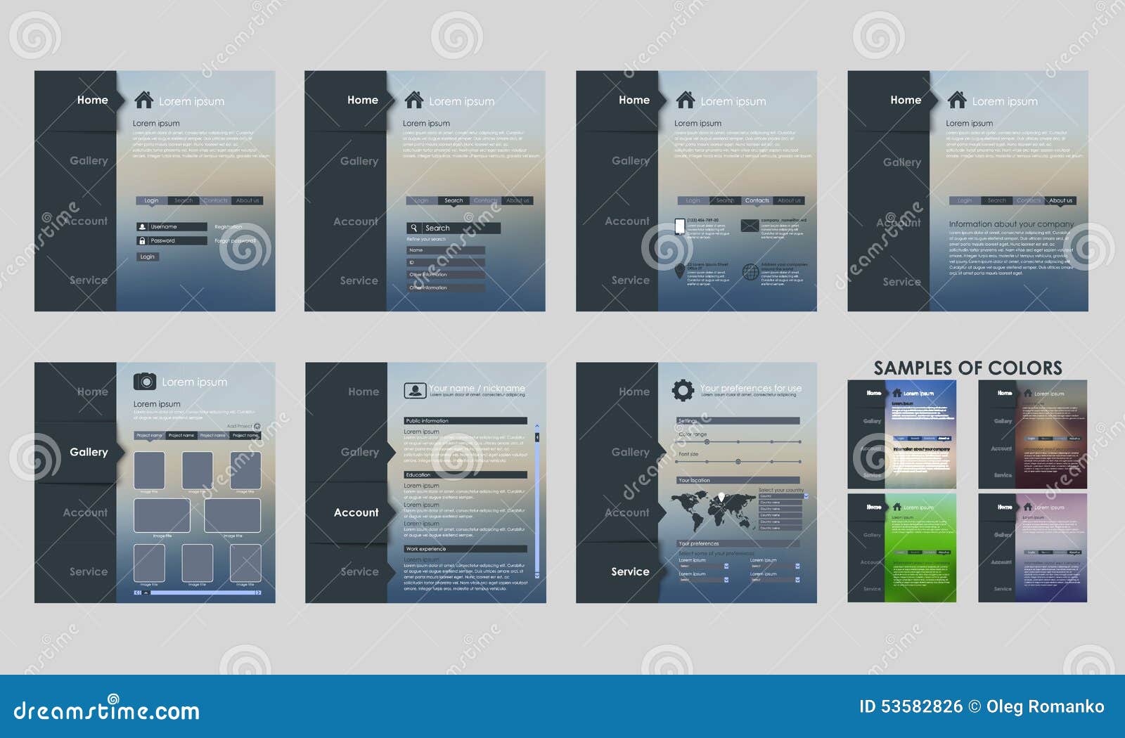 Design Vector Template Interface Stock Vector - Illustration of frame ...