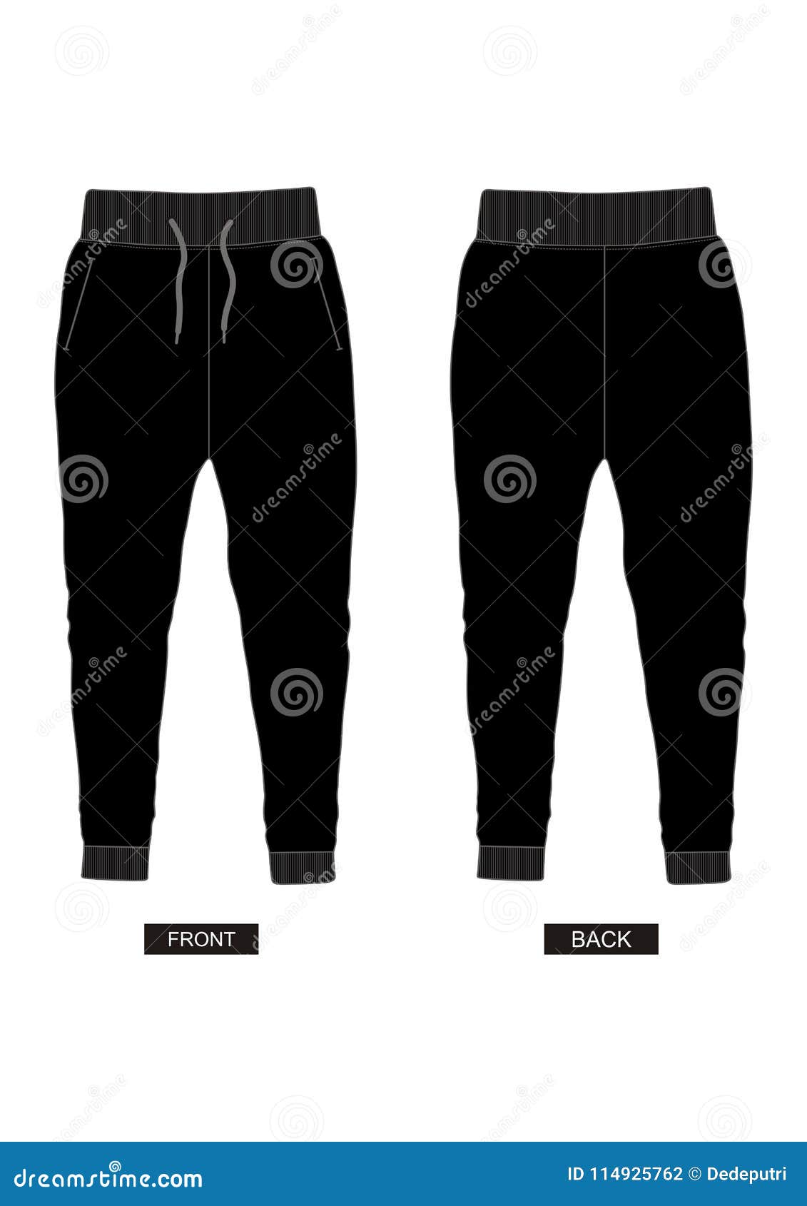 Design Vector Template Pants Collection for Men 03 Stock Vector ...