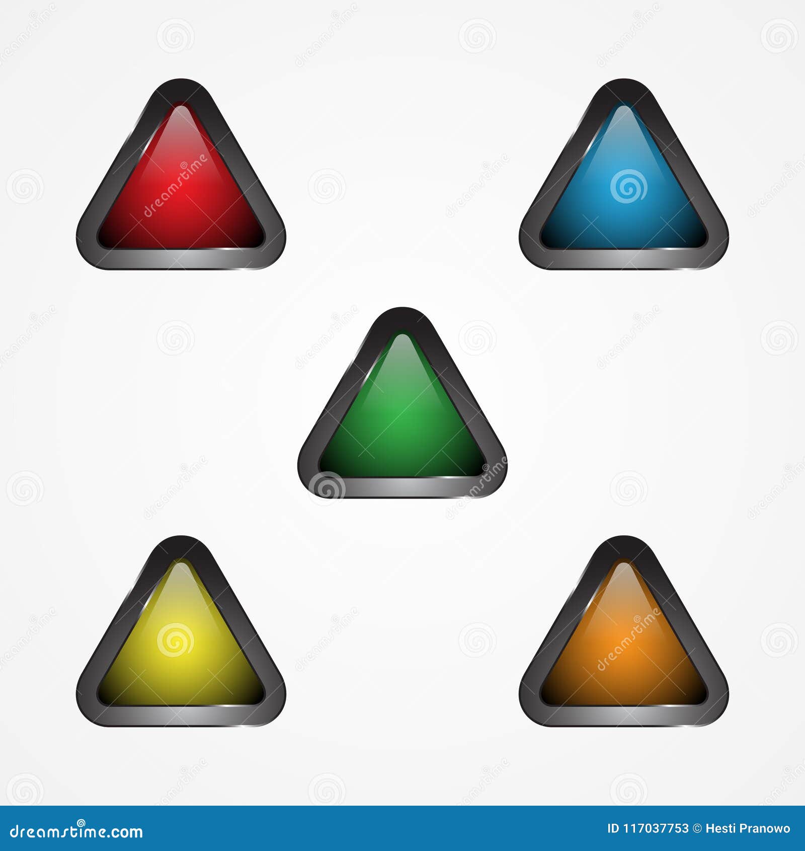 Design Vector Triangle Button for Web Icon Stock Vector - Illustration ...