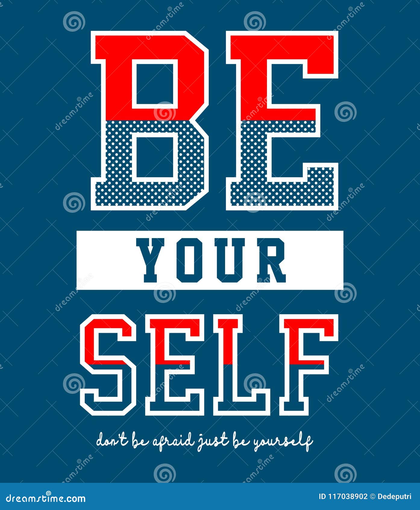 Design Vector Typography Be Your Self Stock Vector - Illustration of ...