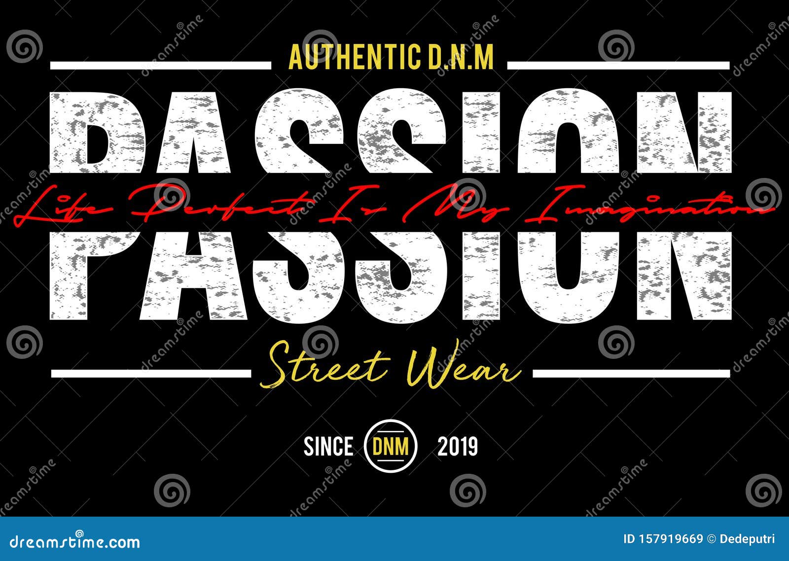 Design Vector Typography Passion Stock Vector - Illustration of shirt ...