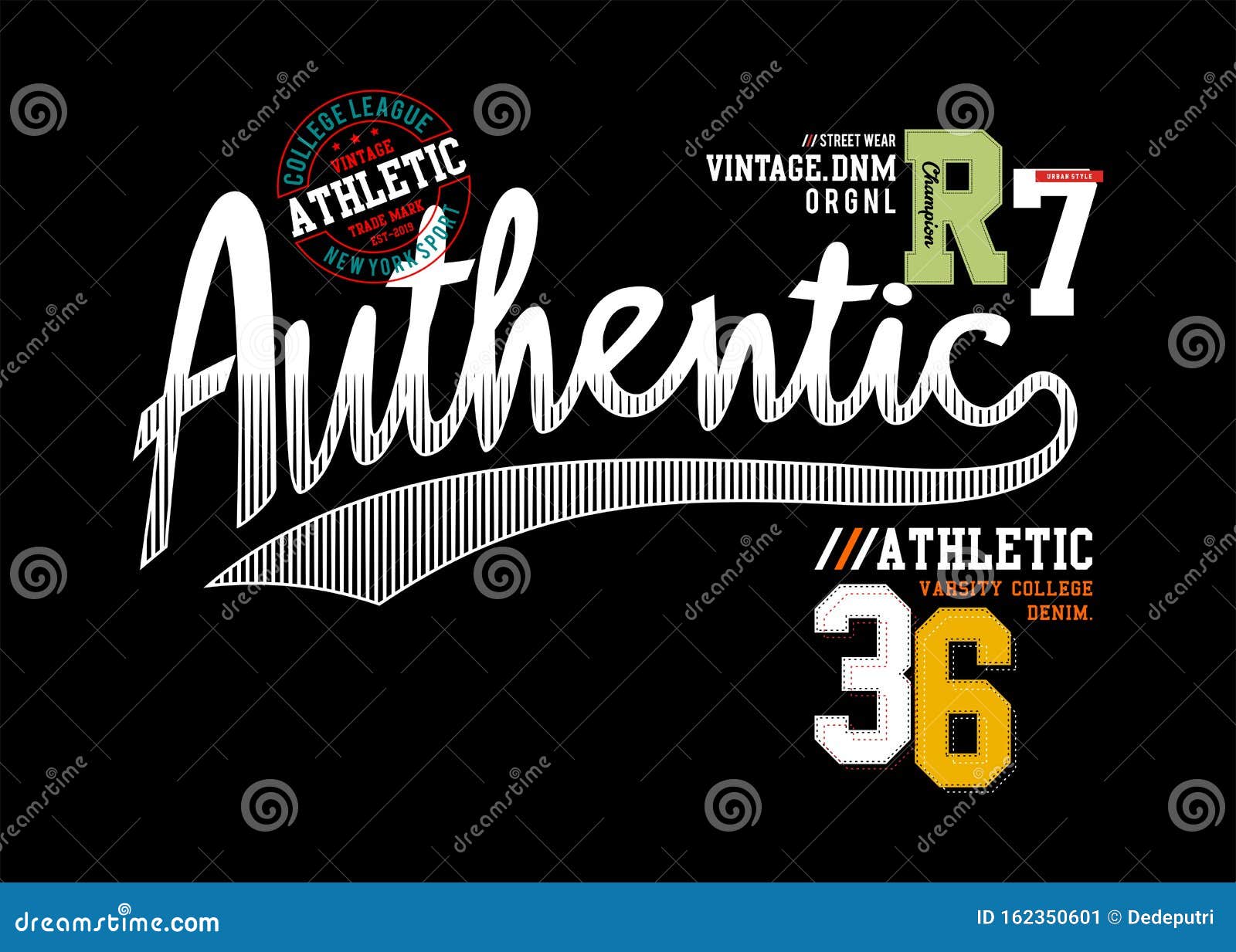 Design Vector Typography AUTHENTIC Stock Vector - Illustration of logo ...