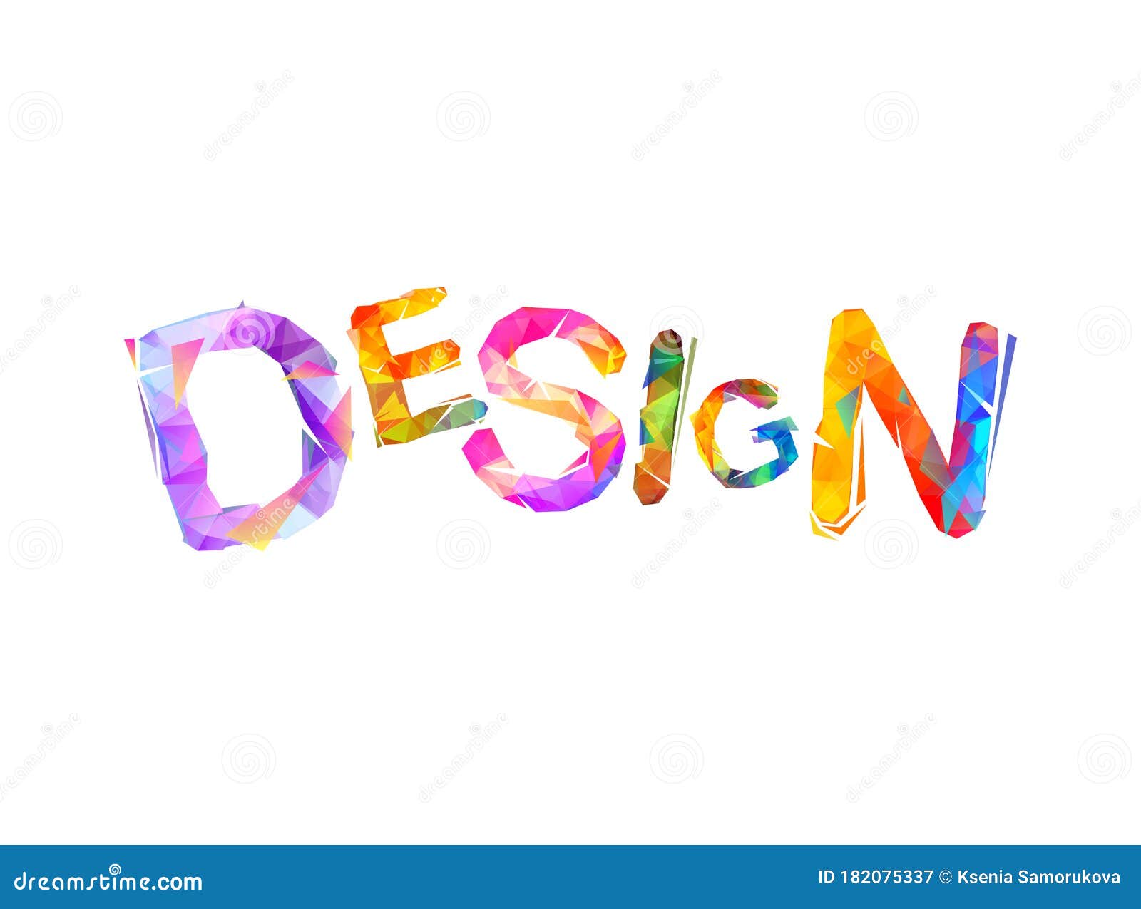 Design. Word of Triangular Letters Stock Vector - Illustration of ...