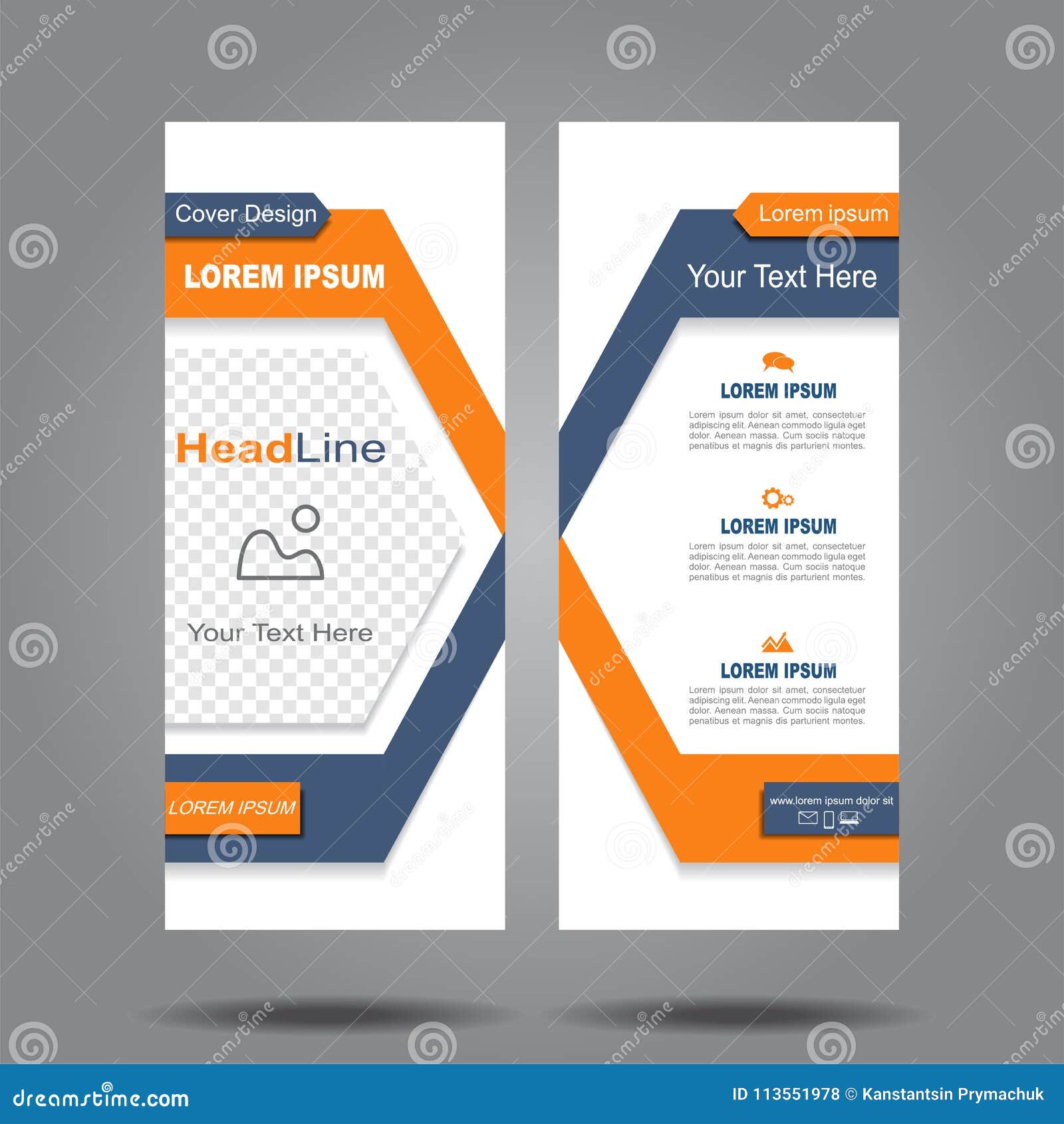 Design Vertical Template Flyer Banner. Vector Illustration. Stock ...