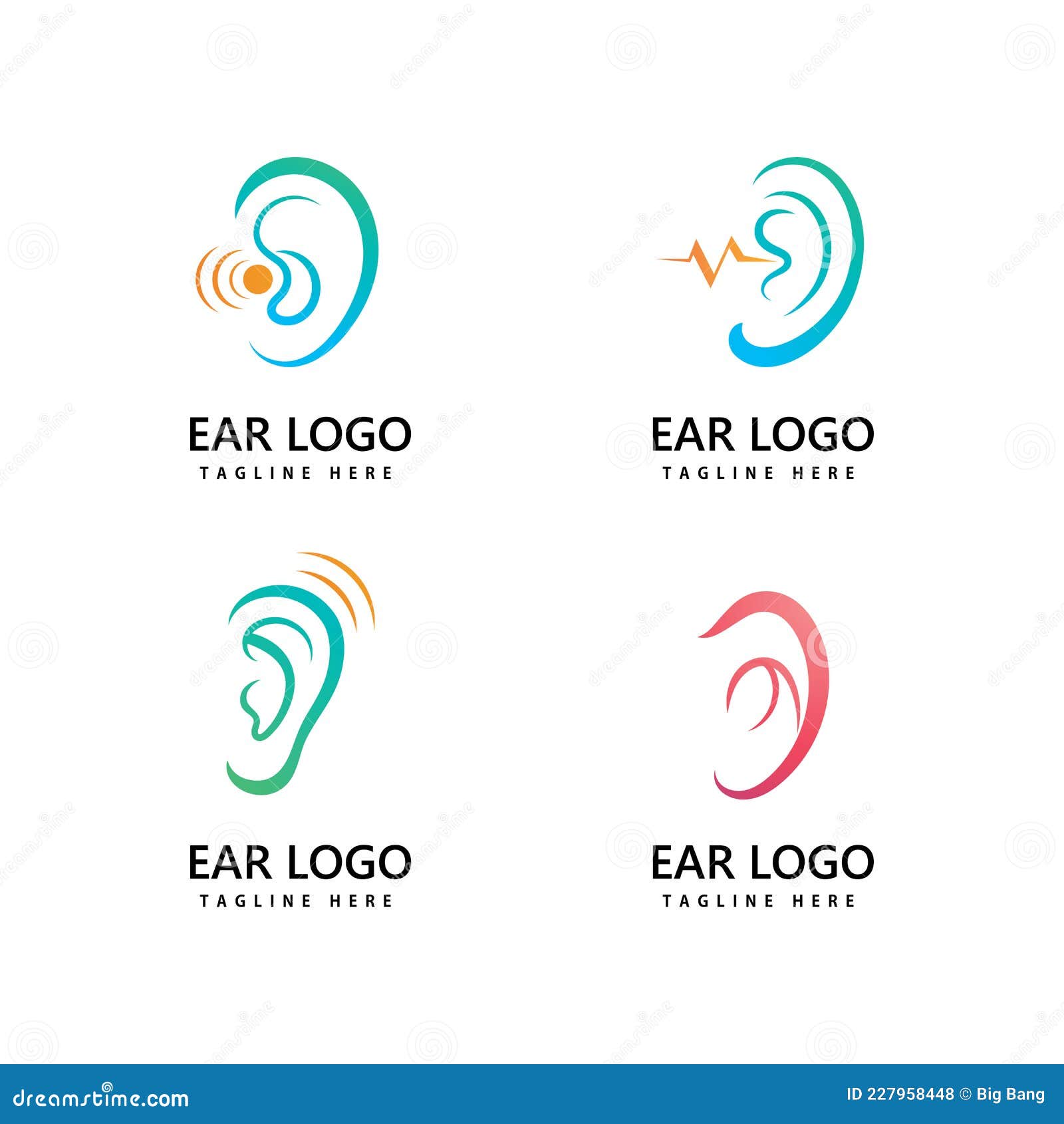 Design Vetorial Do Logotipo Auditivo Ilustração do Vetor - Ilustração ...